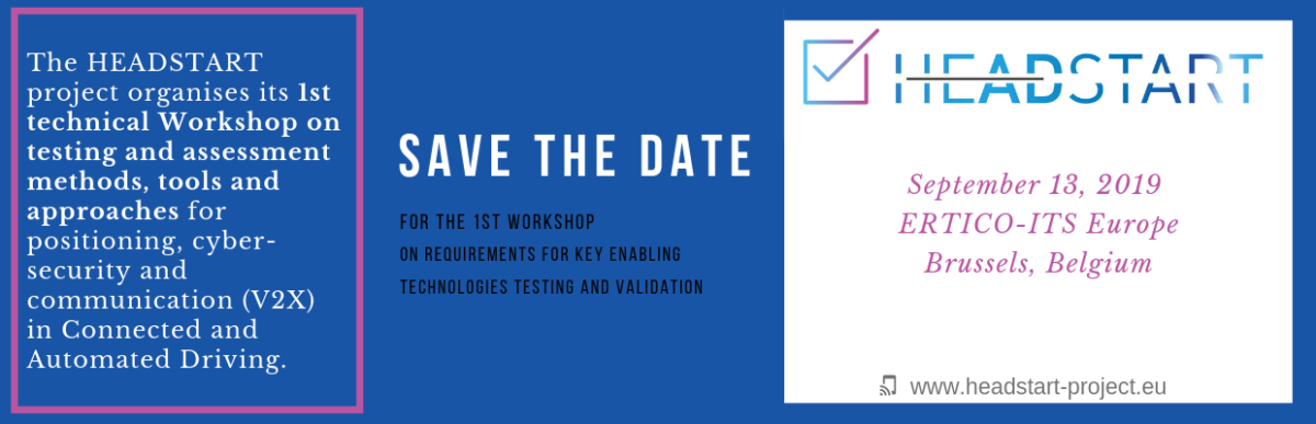 Save-the-date for the 1st HEADSTART Workshop on requirements for Key Enabling Technologies ...